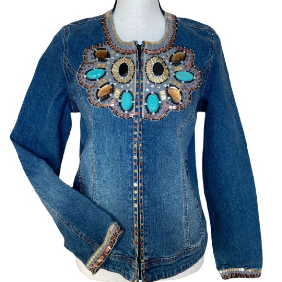 berek | Jackets & Coats | Berek Vintage 9s Embellished Bejeweled ...